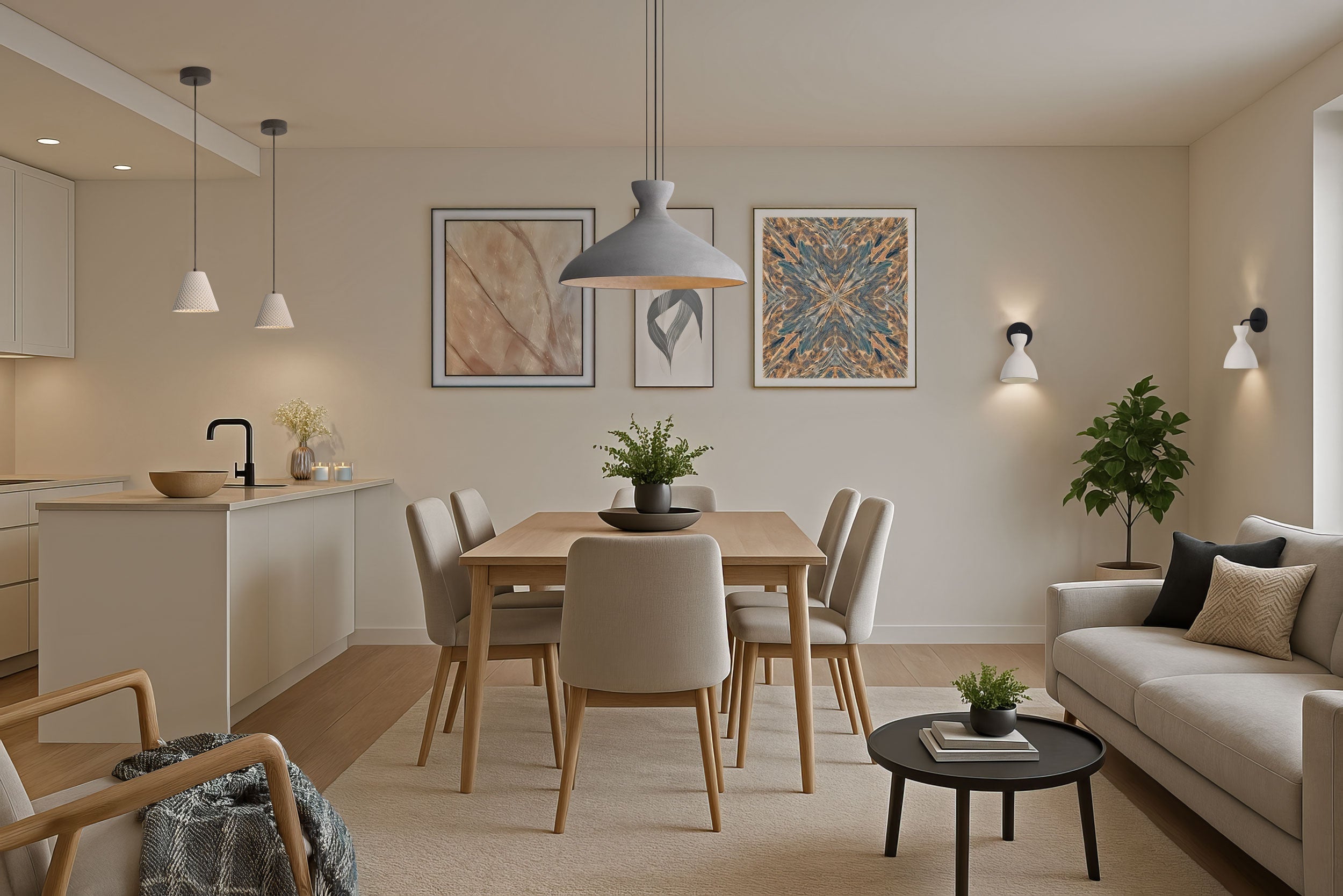 Aethera Collection | Concrete Pendant Lighting with Modern Edge – Golden Lighting